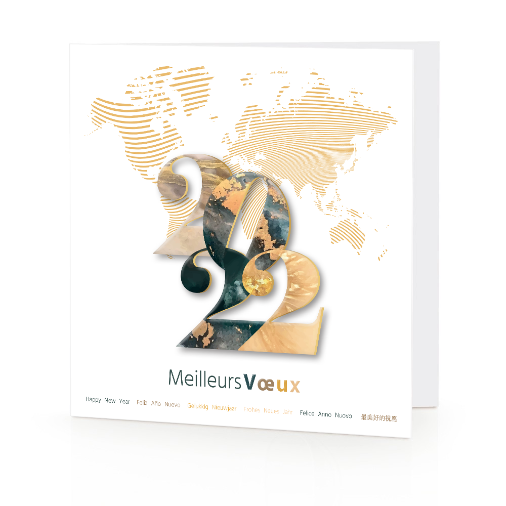 Carte de voeux 2022 et calendrier 2022 pour entreprises - Voeux ...